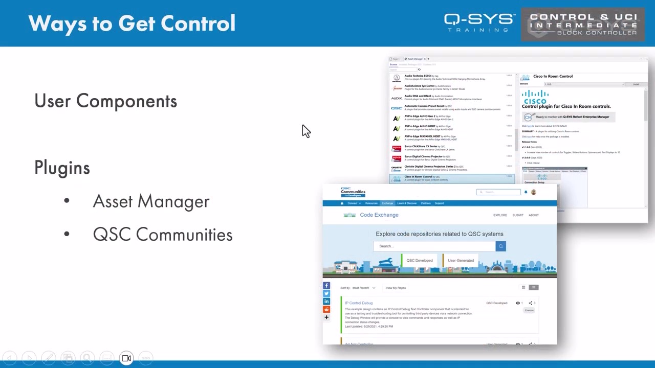 Course: Q-SYS Training: Control & UCI Intermediate Online